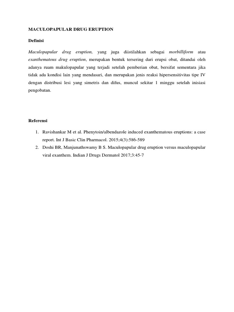 Ruam Makulopapular Akibat Obat | PDF | Pengembangan Diri