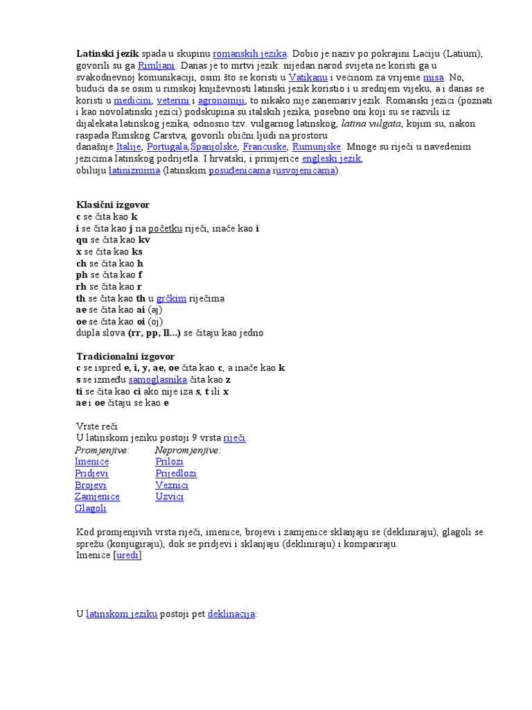 Latinski Jezik | PDF