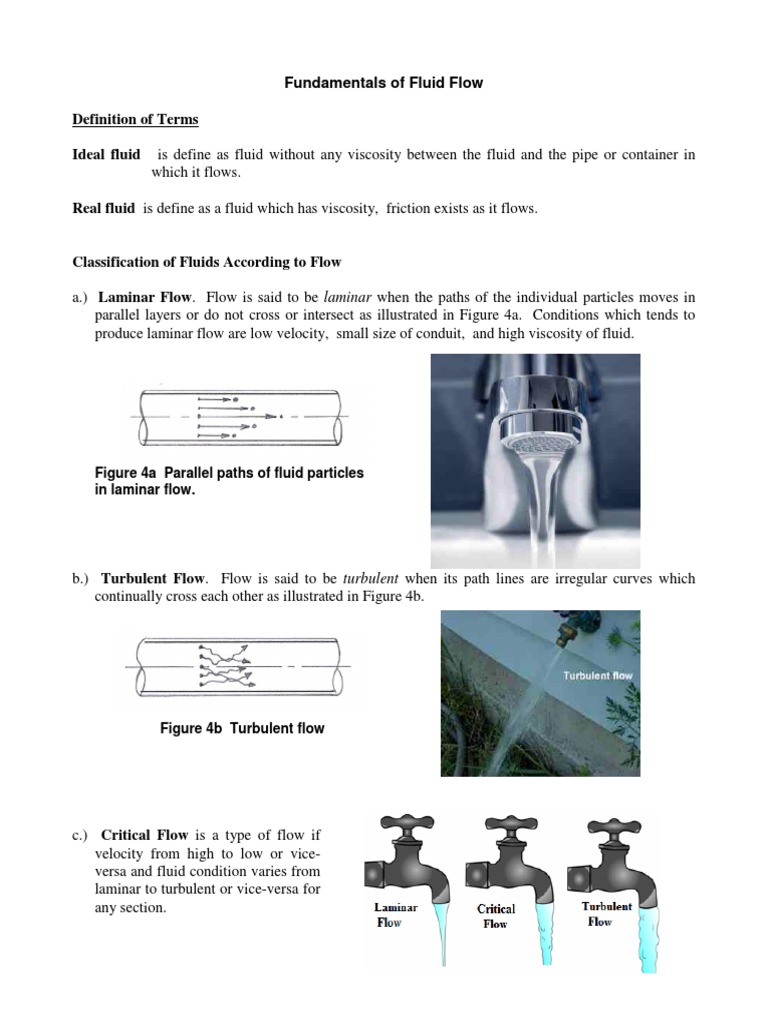 Part 2 Fundamentals of Fluid Flow | PDF | Laminar Flow | Fluid Dynamics