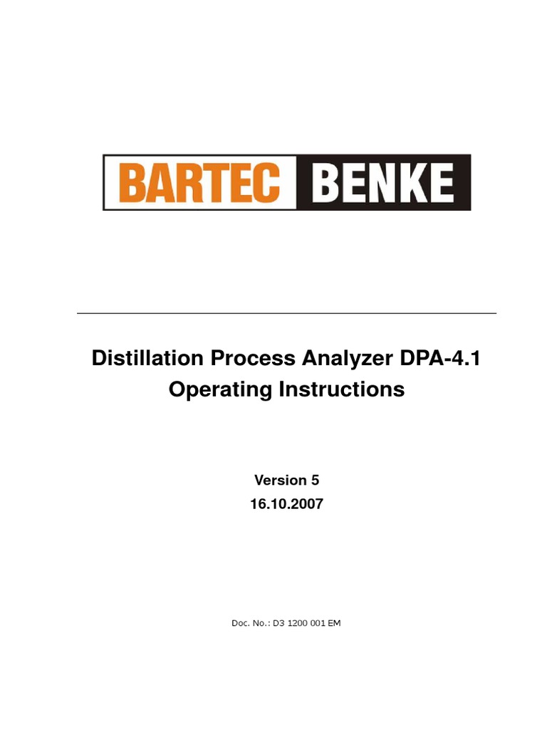 DPA-4.1 e 20071016 v4 | PDF | Distillation | Heat Exchanger