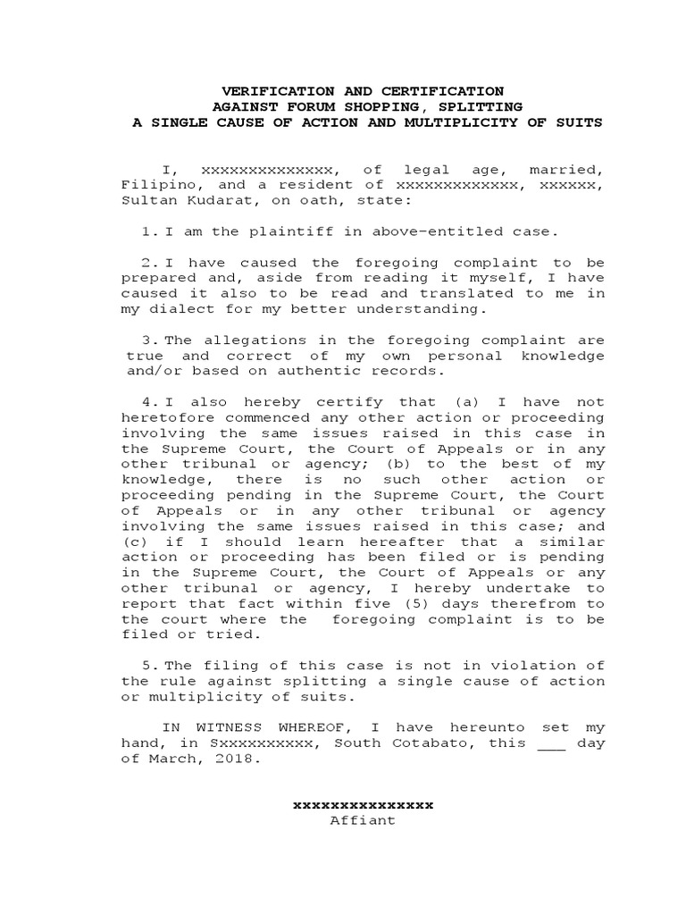 Verification & Certification On Small Claims Cases | PDF
