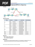2.7.2 Lab - Configure Single-Area OSPFv2 | PDF | Wide Area Network | Networking Standards