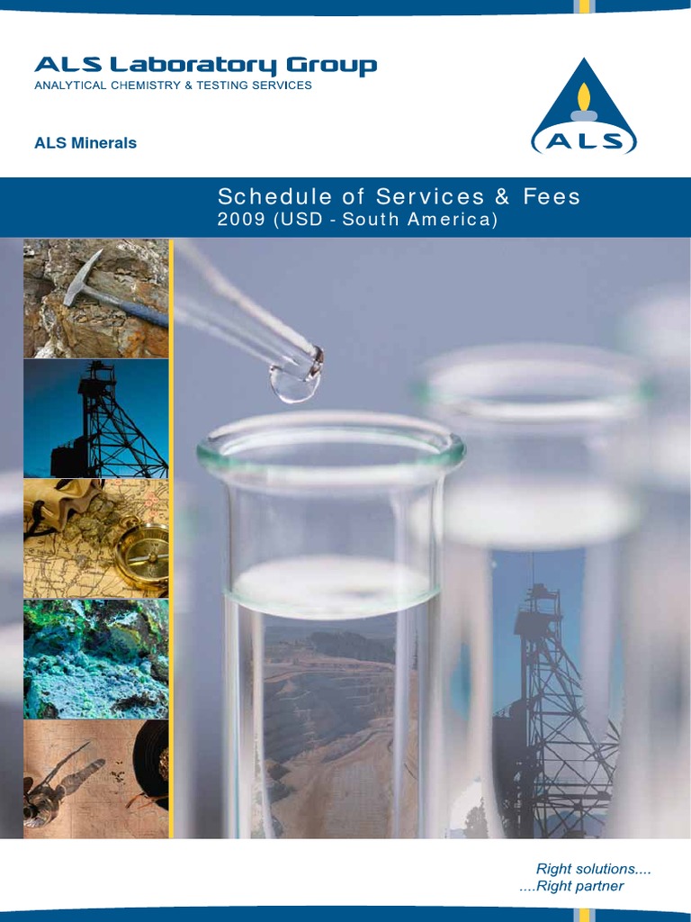 ALS Schedule 2009 | PDF | Metallurgical Assay | Metals