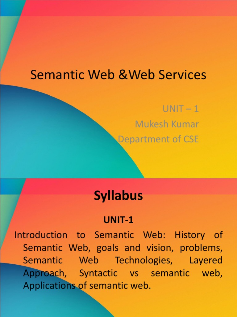 Semantic Web Andweb Services Unit 1 Pdf Semantic Web Resource Description Framework 6541