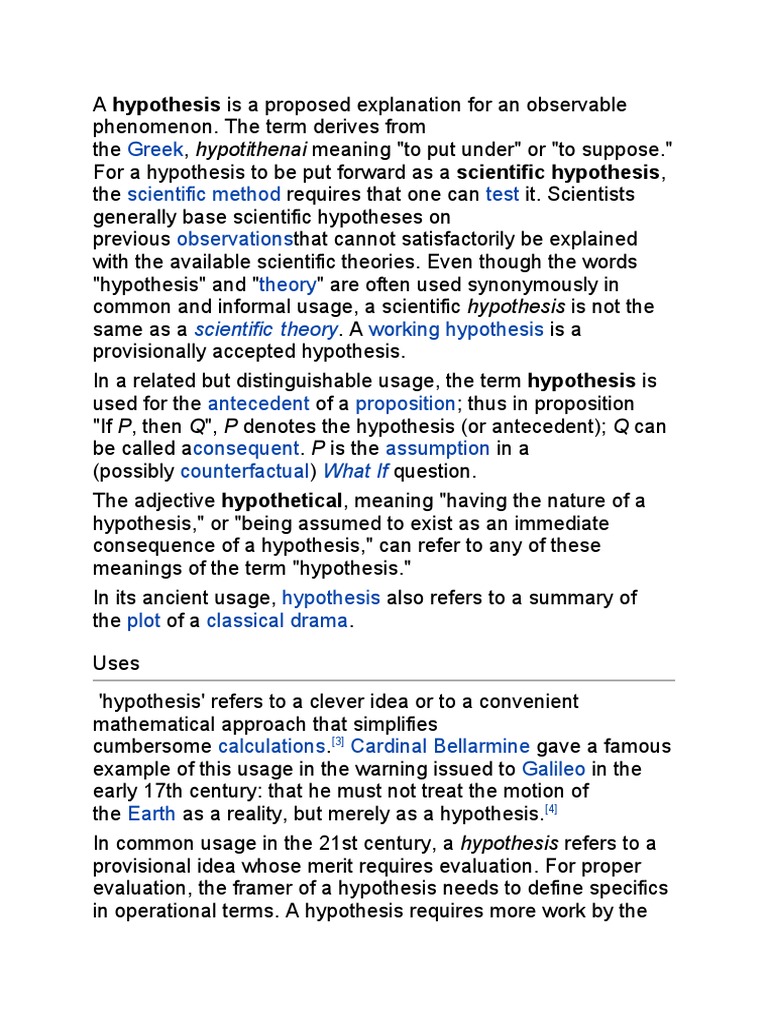 Hypothesis | PDF | Hypothesis | Falsifiability