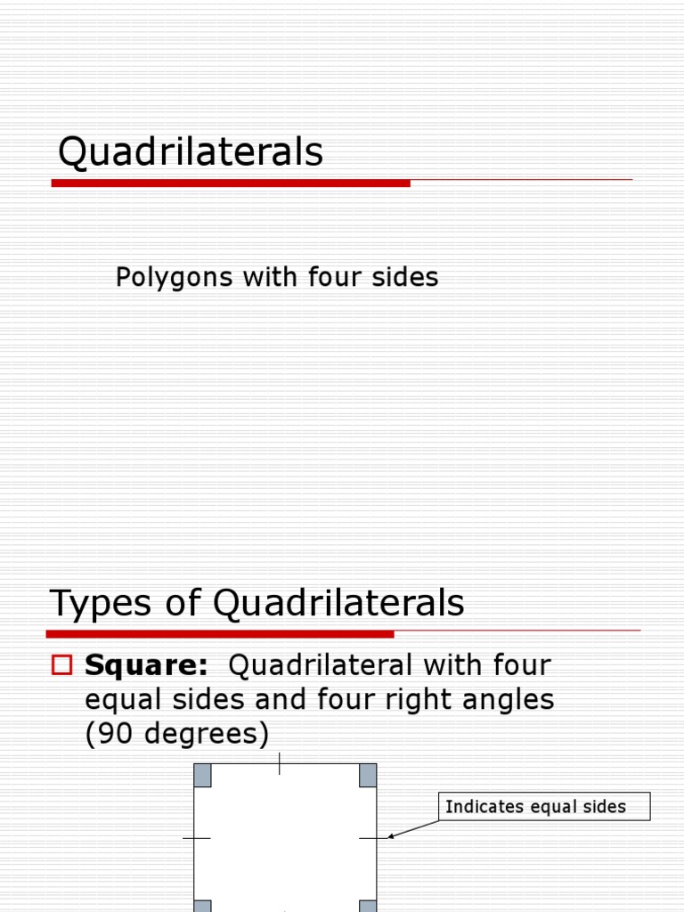 Quadrilaterals: Polygons With Four Sides | PDF