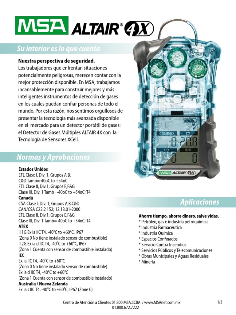 ALTAIR-4X | Calibración | Diodo emisor de luz | Prueba gratuita de 30 ...