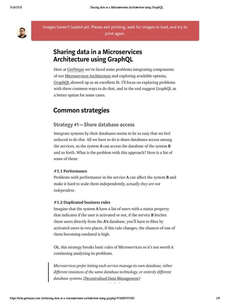 GraphSQL - Sharing Data in A Microservices Architecture Using GraphQL | PDF | Application ...
