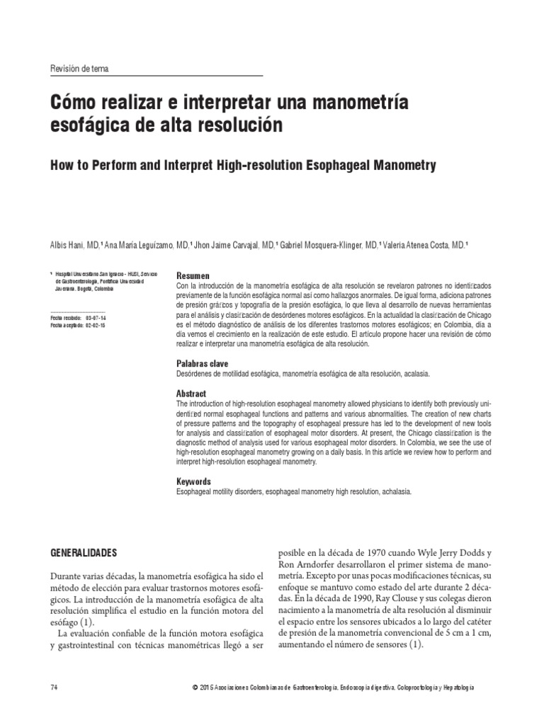 2015-Cómo Realizar e Interpretar Una Manometría Esofágica de Alta ...