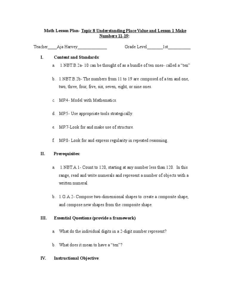 Math Topic 8 | PDF | Lesson Plan | Teaching Mathematics