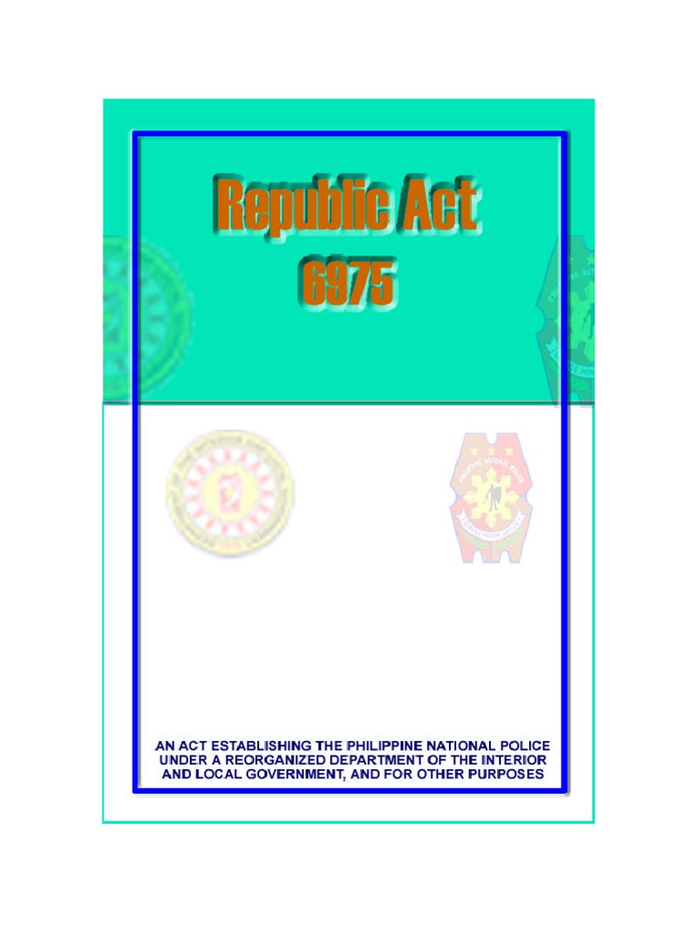 Ra 6975- Dilg Act of 1990 | Inspector | Police