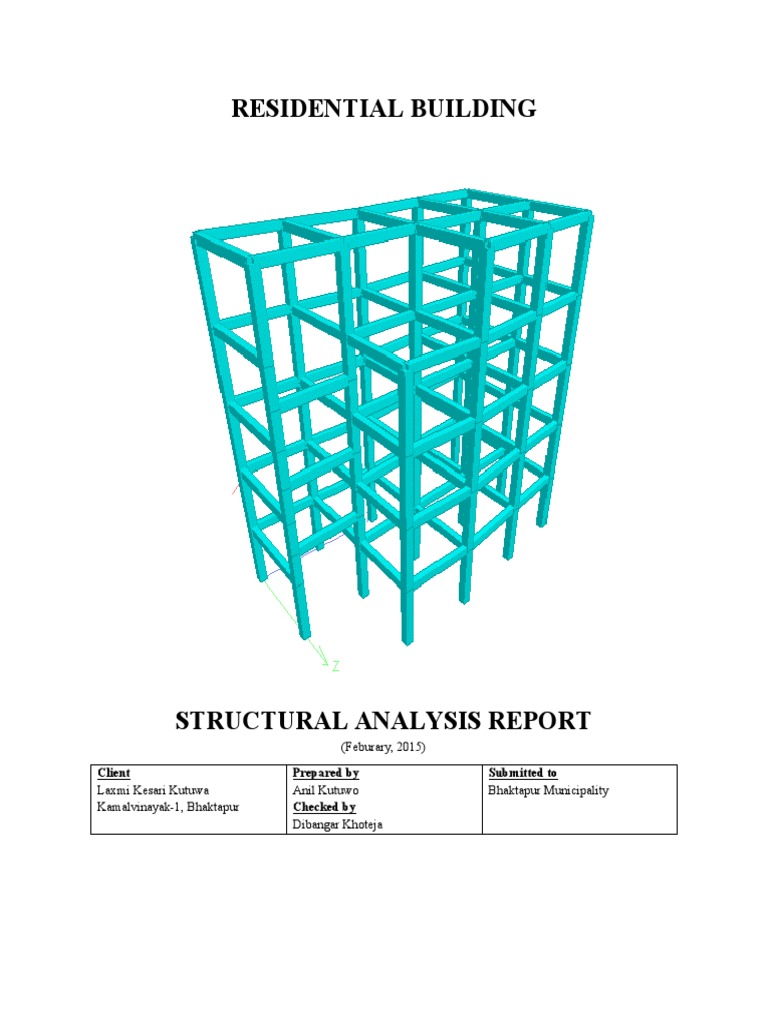 Building Model - Structuaral Analysis Report | PDF | Beam (Structure ...