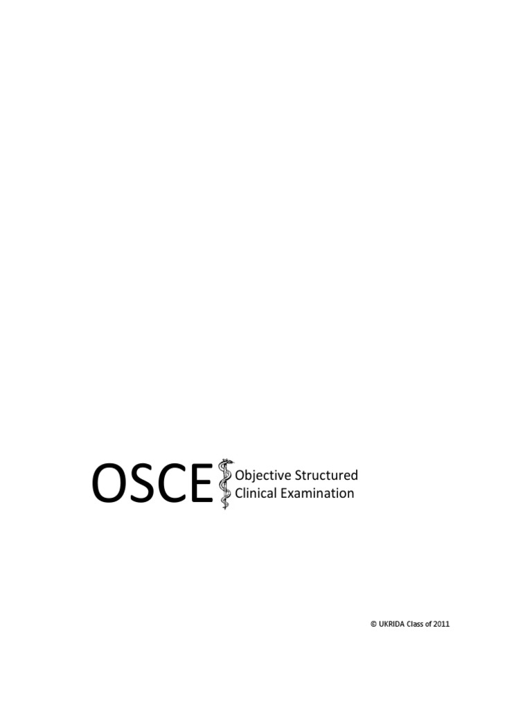 BOOK OSCE Objective Structured Clinical Exam 1 PDF | PDF