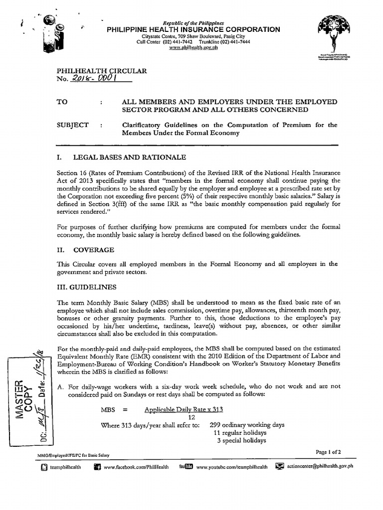 Phic PC 2018-001 PDF | PDF