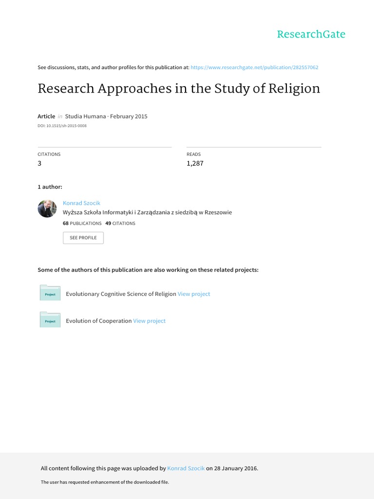 Research Religion | PDF | Religious Studies | Naturalism (Philosophy)