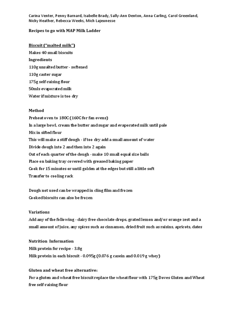 Milk Ladder Recipe Collection | PDF | Pancake | Breads