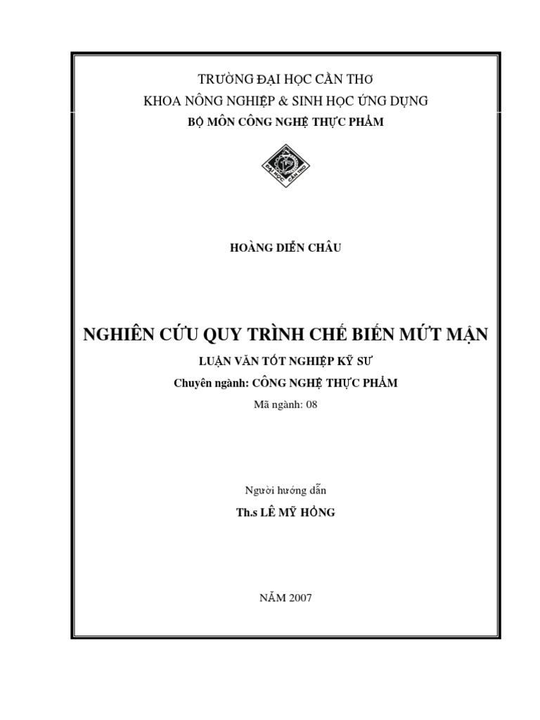 (123doc) - Nghien-Cuu-Quy-Trinh-Che-Bien-Mut-Man PDF | PDF