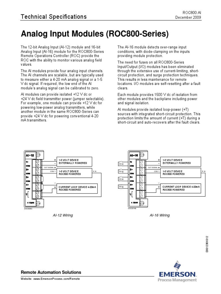 Analog Input Modules Roc800 Ai en 133156 | PDF | Resistor | Direct Current
