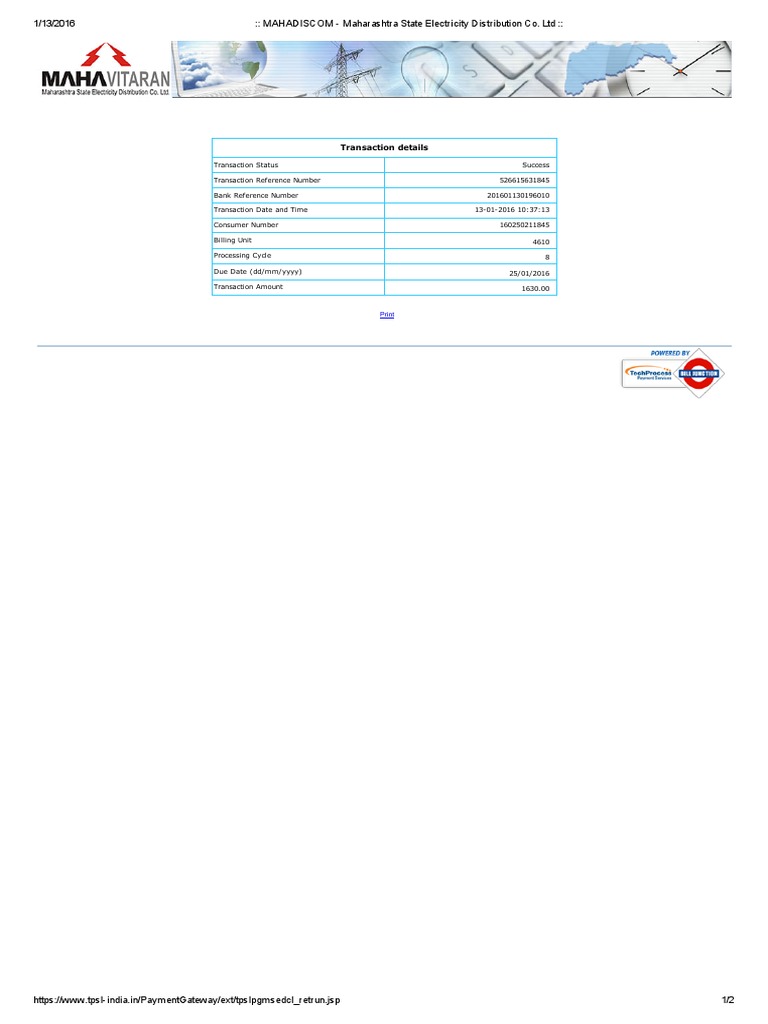 Mahadiscom - Jan 2016 | PDF