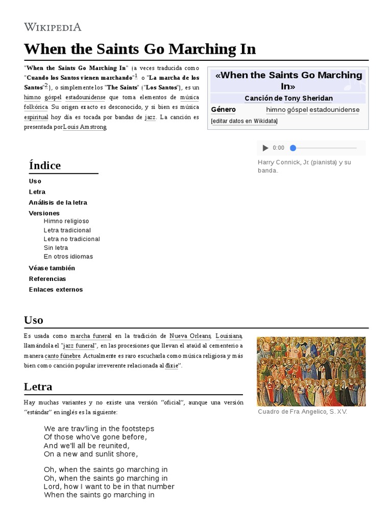 When The Saints Go Marching in | PDF | Cuando los santos van marchando ...