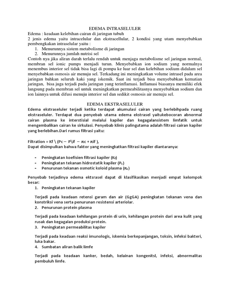 Edema Intraseluler | PDF