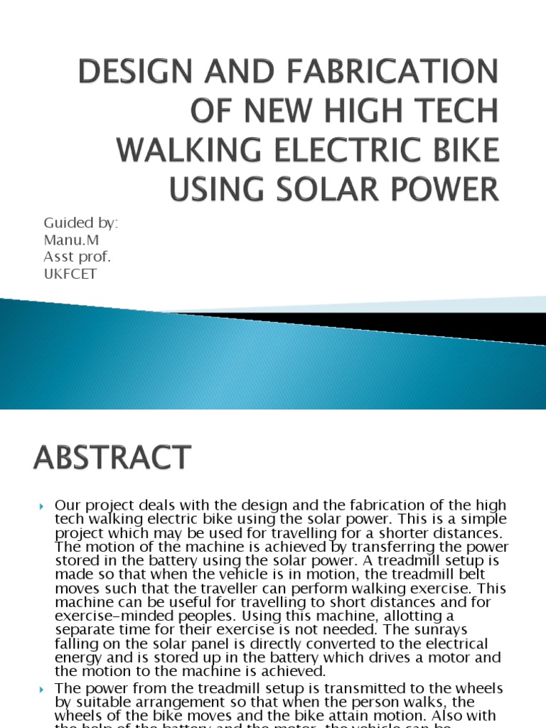 Design and Fabrication of New High Tech Walking | PDF | Transport ...