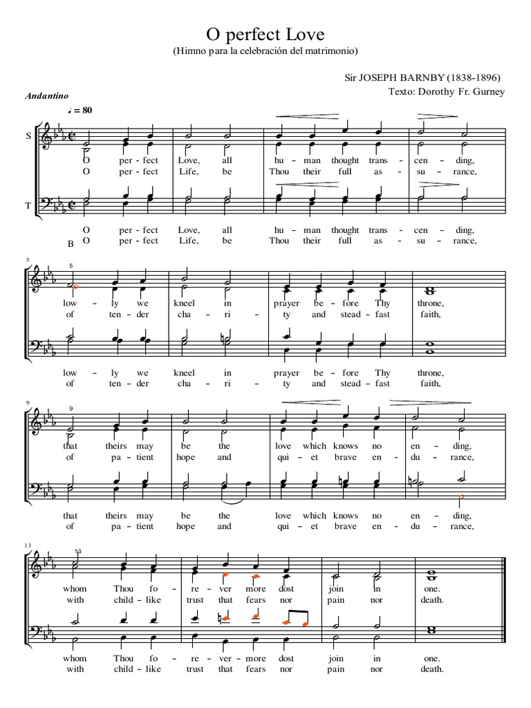 O Perfect Love Hymn for Weddings | PDF