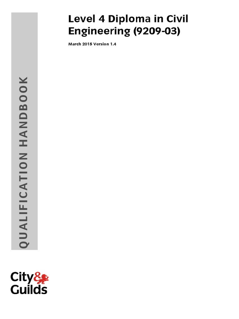 9209 Level 4 Diploma in Civil Engineering Qualification Handbook v1-4 ...