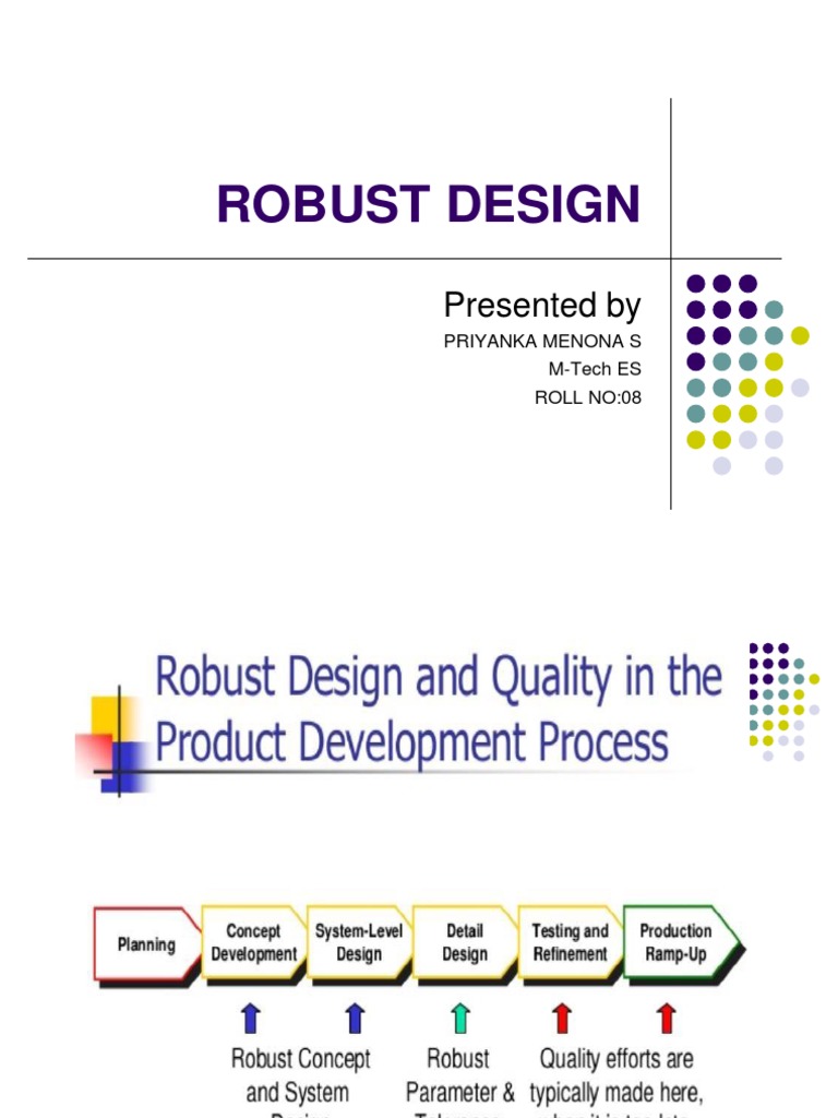 Robust Design | PDF | Experiment | Engineering Tolerance