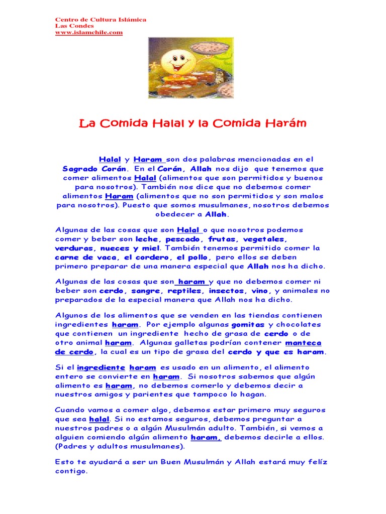 Guía de Comida Halal y Haram | PDF | Carne | Alimentos