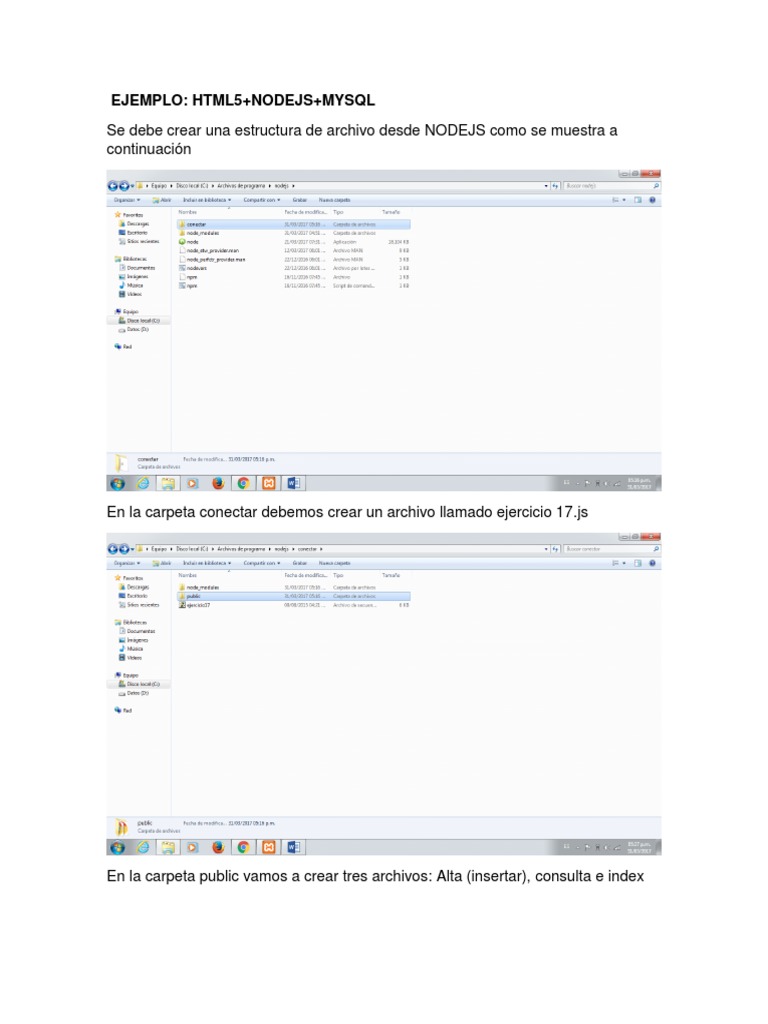 HTML5 Nodejs Mysql | PDF | SQL | Tabla (base de datos)