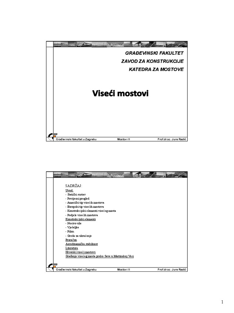 13 - Mostovi - 2 - Viseći Mostovi PDF | PDF