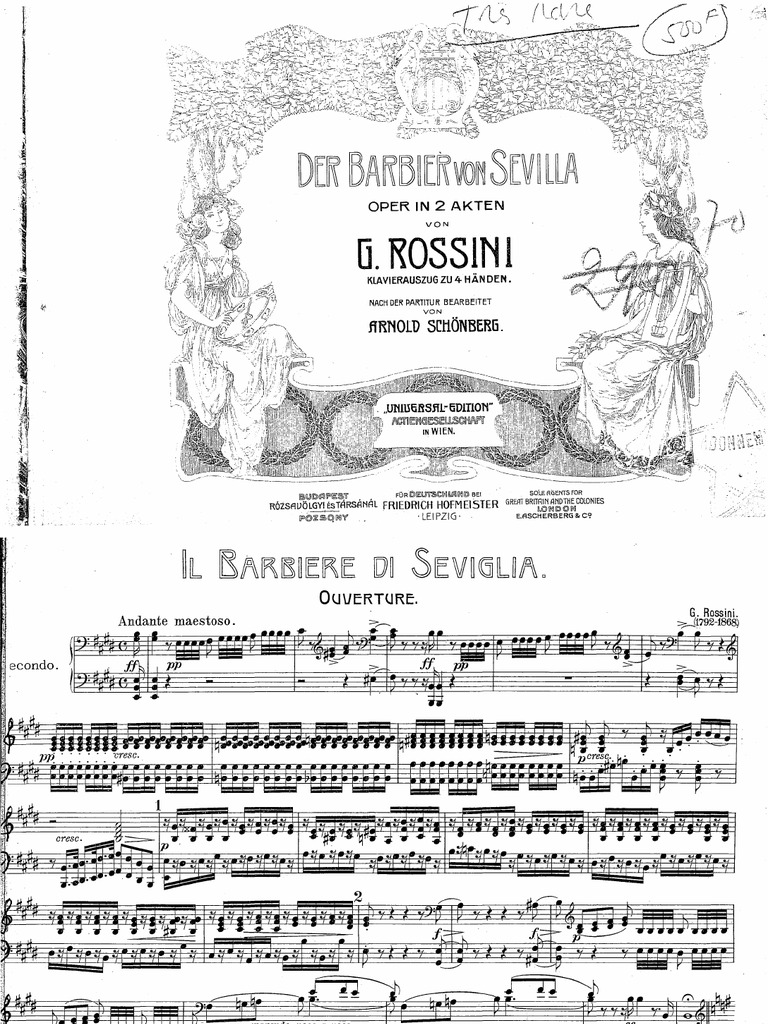Il Barbiere Di Siviglia - Complete Score