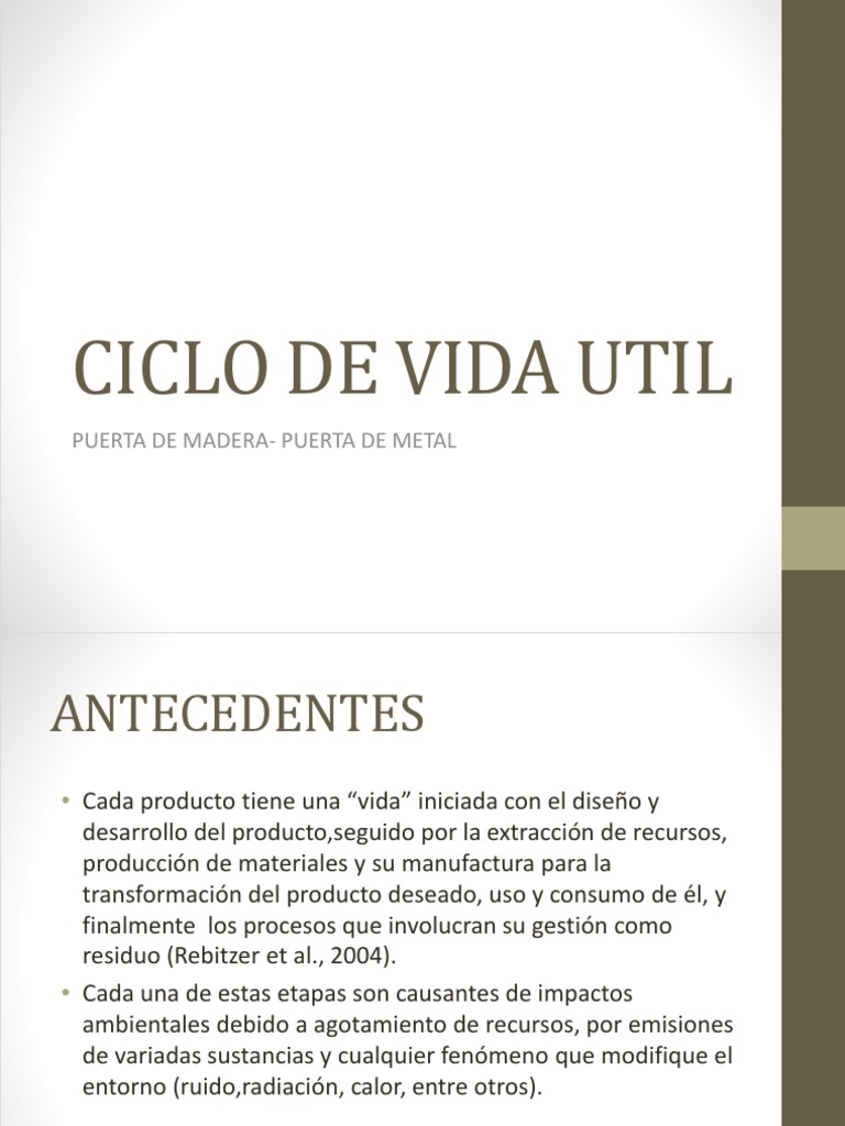 Ciclo de Vida Util | PDF | Acero | Aluminio