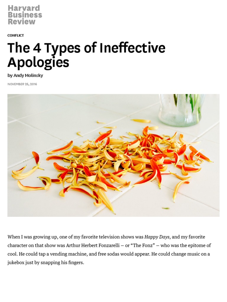 Types of Ineffective Apologies | PDF | Forgiveness | Guilt (Emotion)