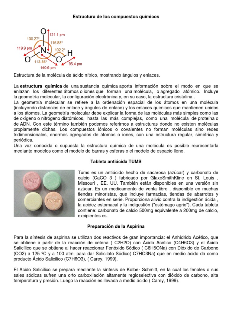 Estructura de Los Compuestos Químicos | PDF | Almidón | Moléculas
