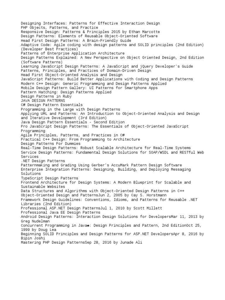 Design Patterns for Developers | PDF | Software Design Pattern | Object Oriented Programming