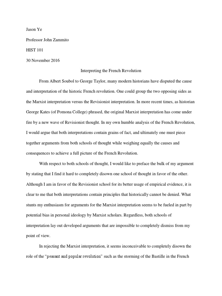 Interpreting The French Revolution | PDF | Bourgeoisie | Marxism