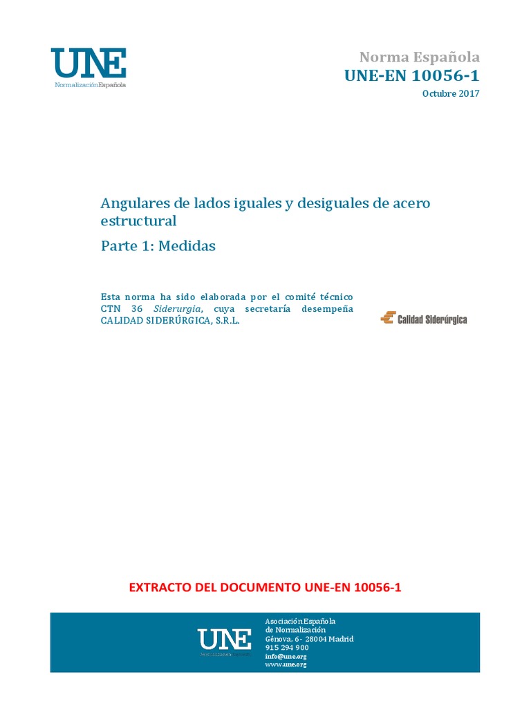 En10056 S | PDF | Acero | Materiales
