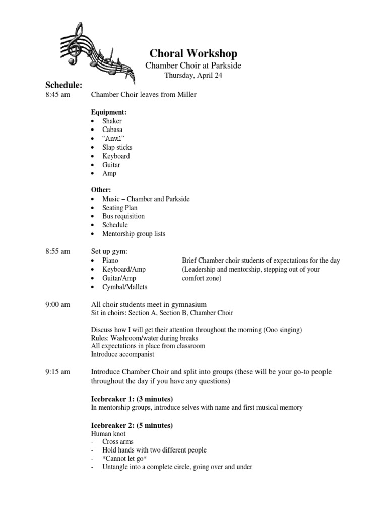 Choral Workshop | PDF | Compositions | Music Performance