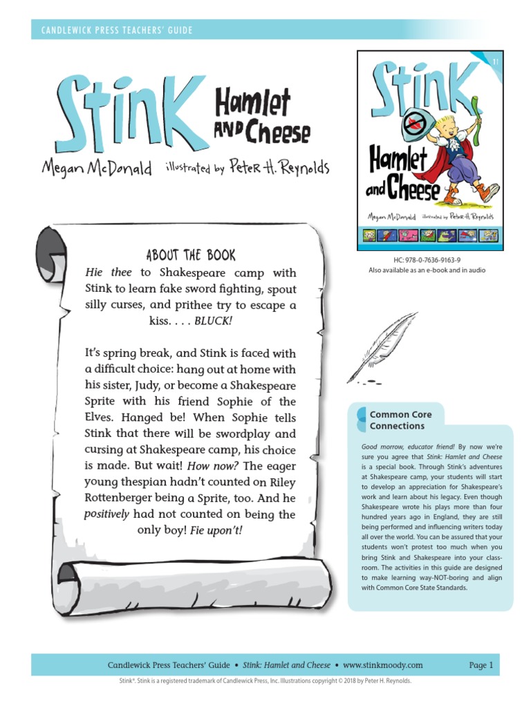 Stink: Hamlet and Cheese Teachers' Guide | PDF | Reading Comprehension ...