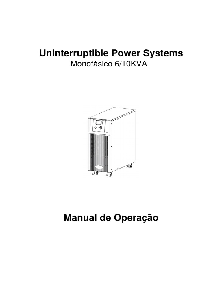 Manual No Break MEMO 6-10kva | PDF | Visor de cristal líquido | Rede ...