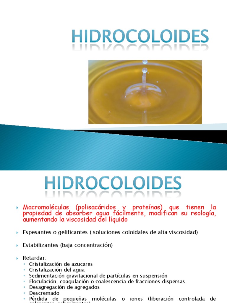 Hidrocoloides_I.pdf | Coloide | Líquidos