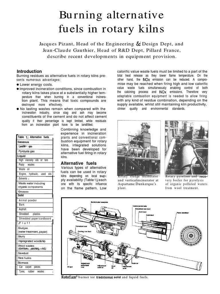 4 Burning Alternative Fuels in Rotary Kilns | PDF | Incineration ...