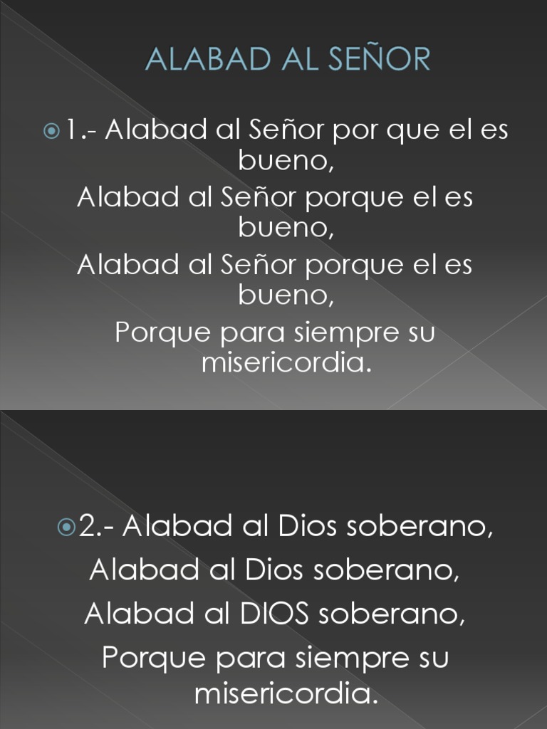 Alabad Al Señor | PDF