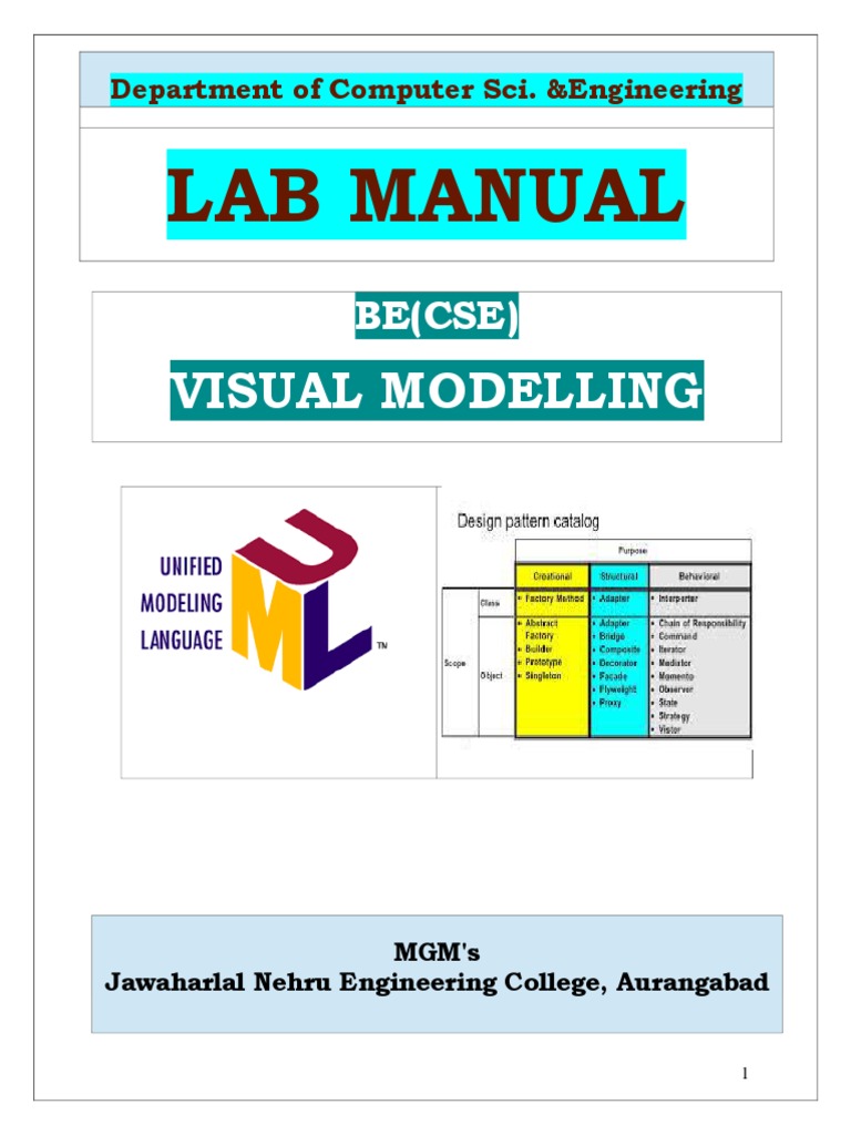 Lab Manual: Visual Modelling | PDF | Class (Computer Programming) | Automated Teller Machine