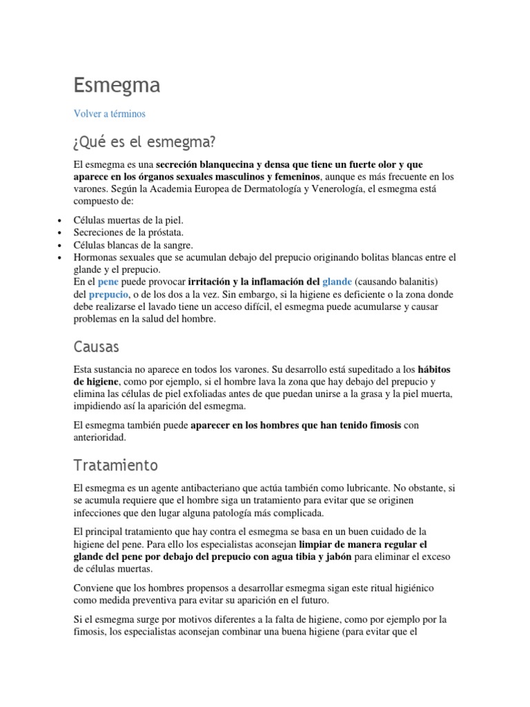 Esmegma | PDF | Especialidades Medicas | Medicina CLINICA