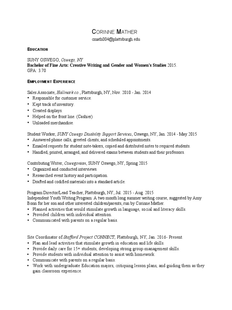 Resume Nov. 2016 | PDF