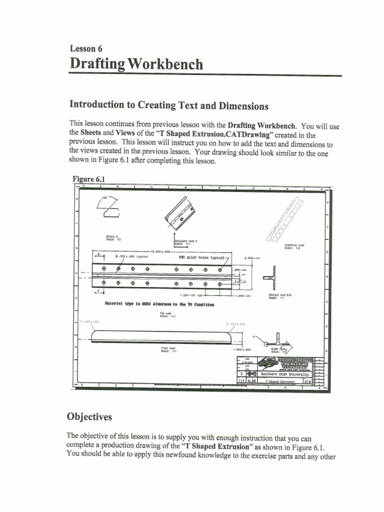 Lesson 6 - Drafting Workbench PDF | PDF