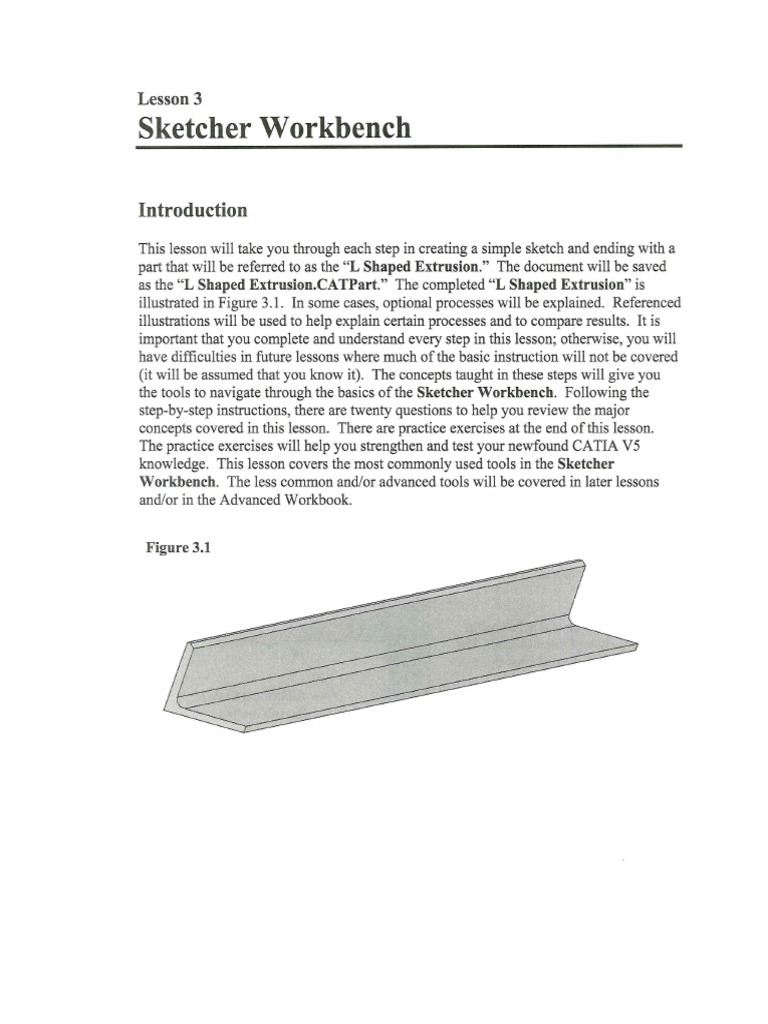Lesson 3 - Sketcher Workbench PDF | PDF